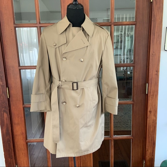 Botany 500 | Jackets & Coats | Vtg 97s 1980s Nos Botany Khaki Trench ...